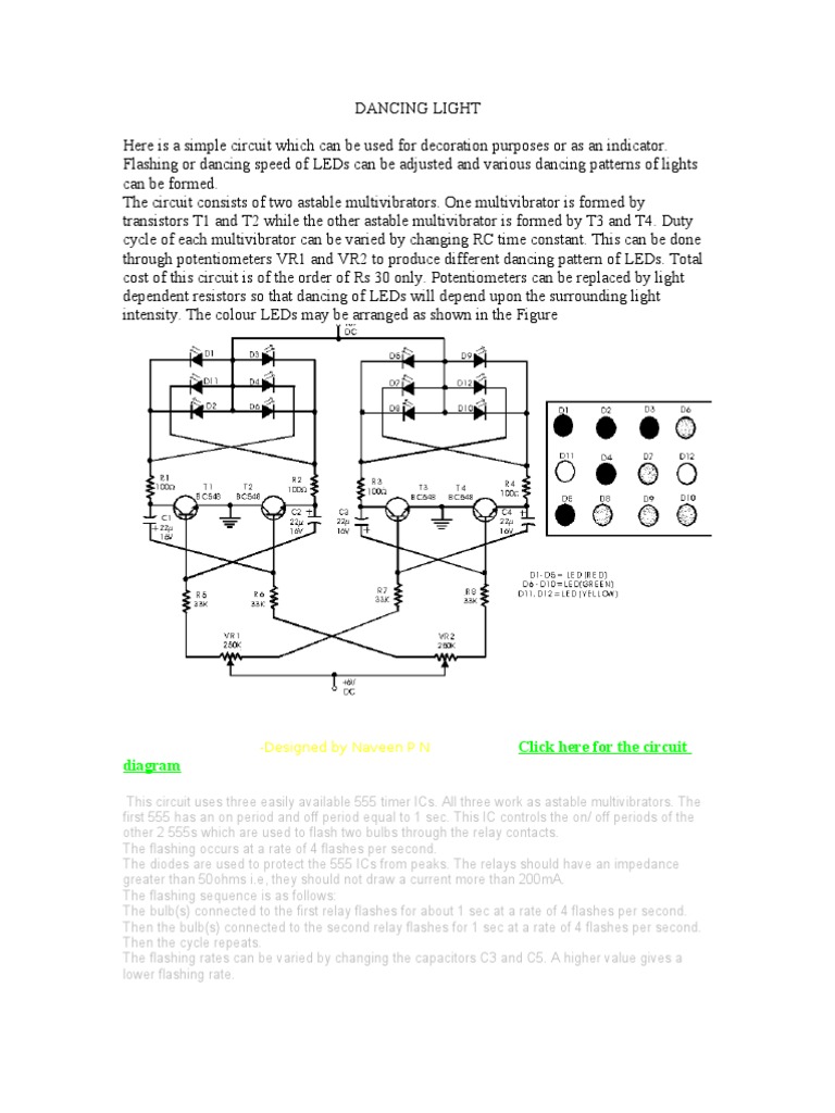 Dancing Light | PDF | Electronic Circuits | Logic Gate