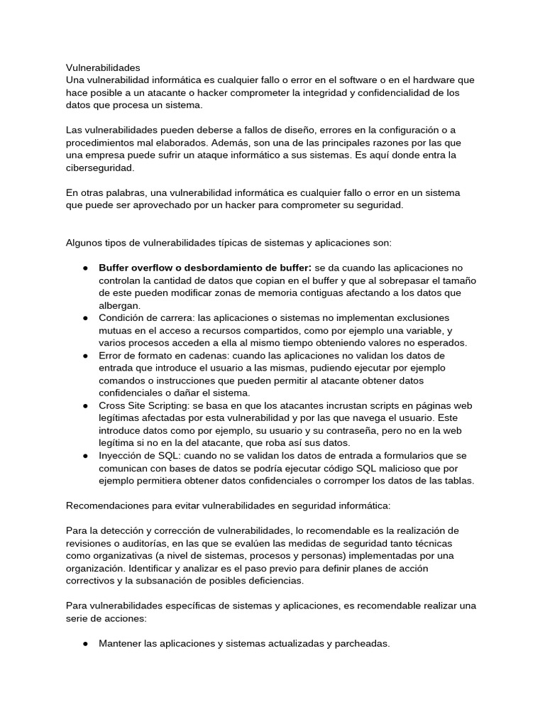 Vulnerabilidades y Ataques | PDF | Malware | Seguridad