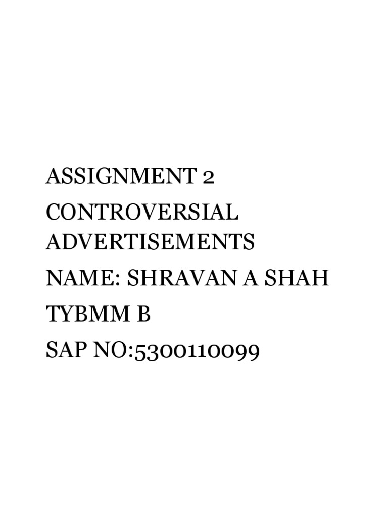 Controversial Advertising Examples | PDF | Advertising