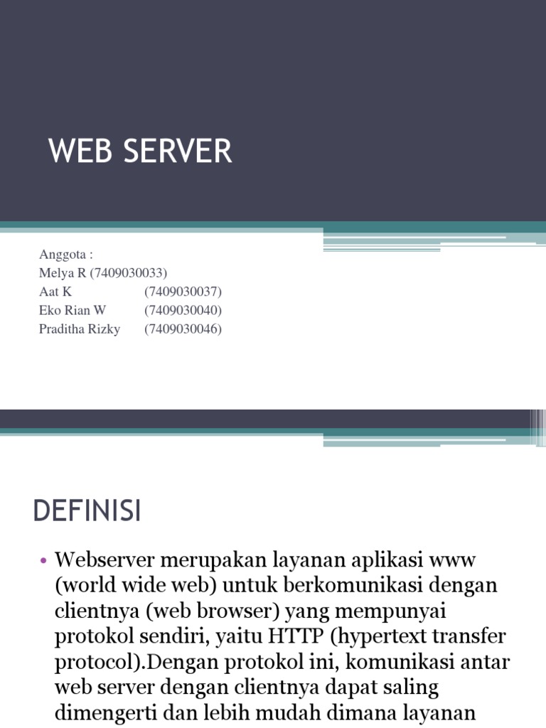 Presentasi Web Server | PDF | Komputer