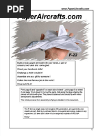 F-16 Paper Plane Building Guide | PDF | Aileron | Flight