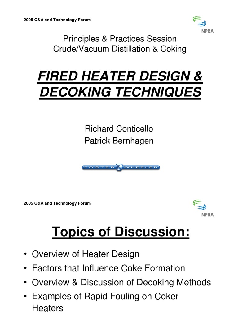 Fired Heater Design & Decoking | PDF | Hvac | Furnace