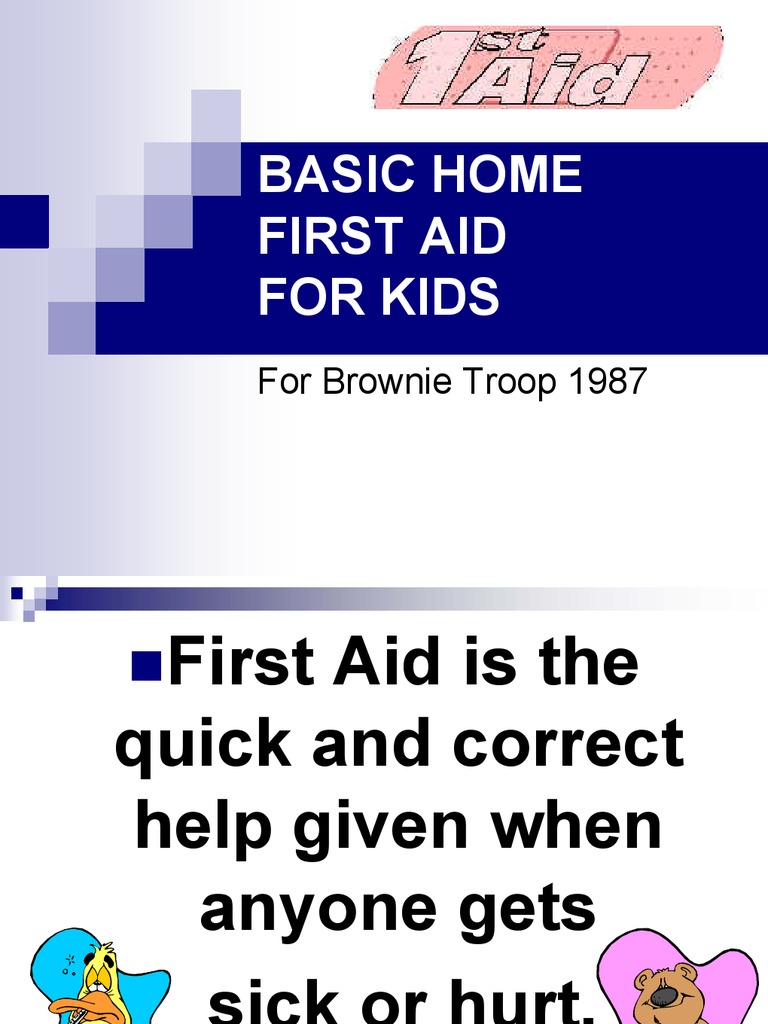 Basic Home First Aid For Kids | PDF