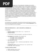 A-Level Pure Maths Key Formulas Guide | PDF