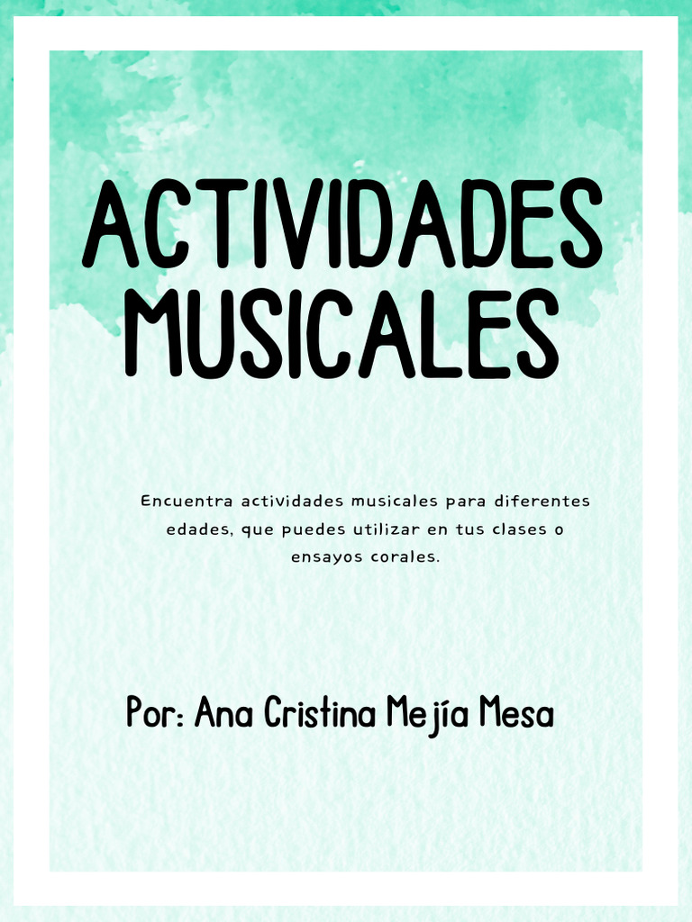 Actividades Musicales Para Educadores | PDF