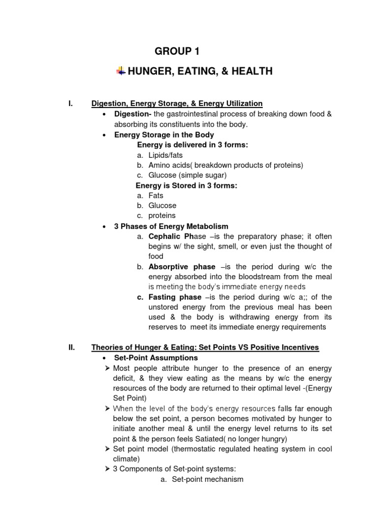 Hunger, Eating, and Health | PDF | Eating | Obesity