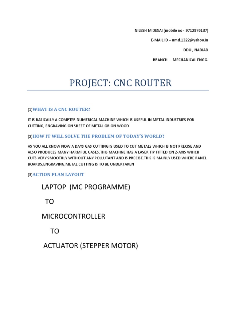 Action Plan CNC | PDF | Technology & Engineering