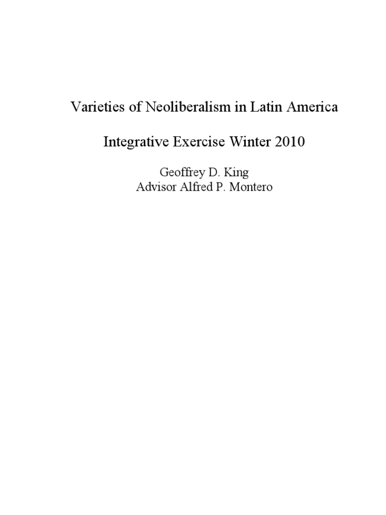 Geoff King | PDF | Washington Consensus | Neoliberalism