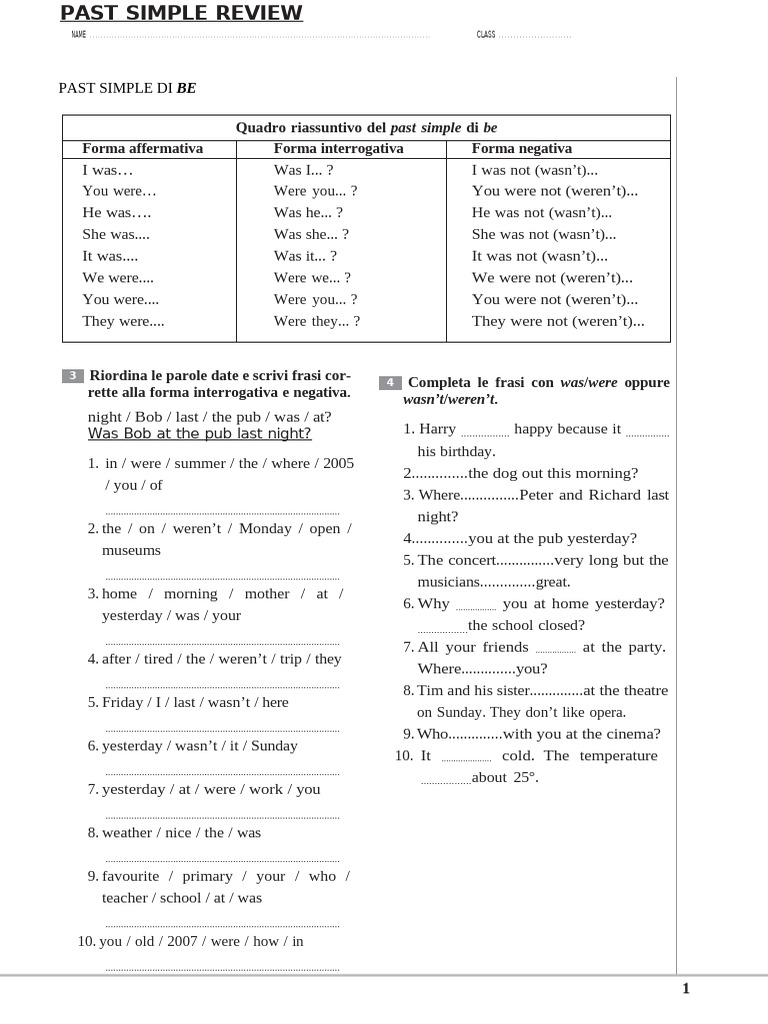 past-simple-review | PDF