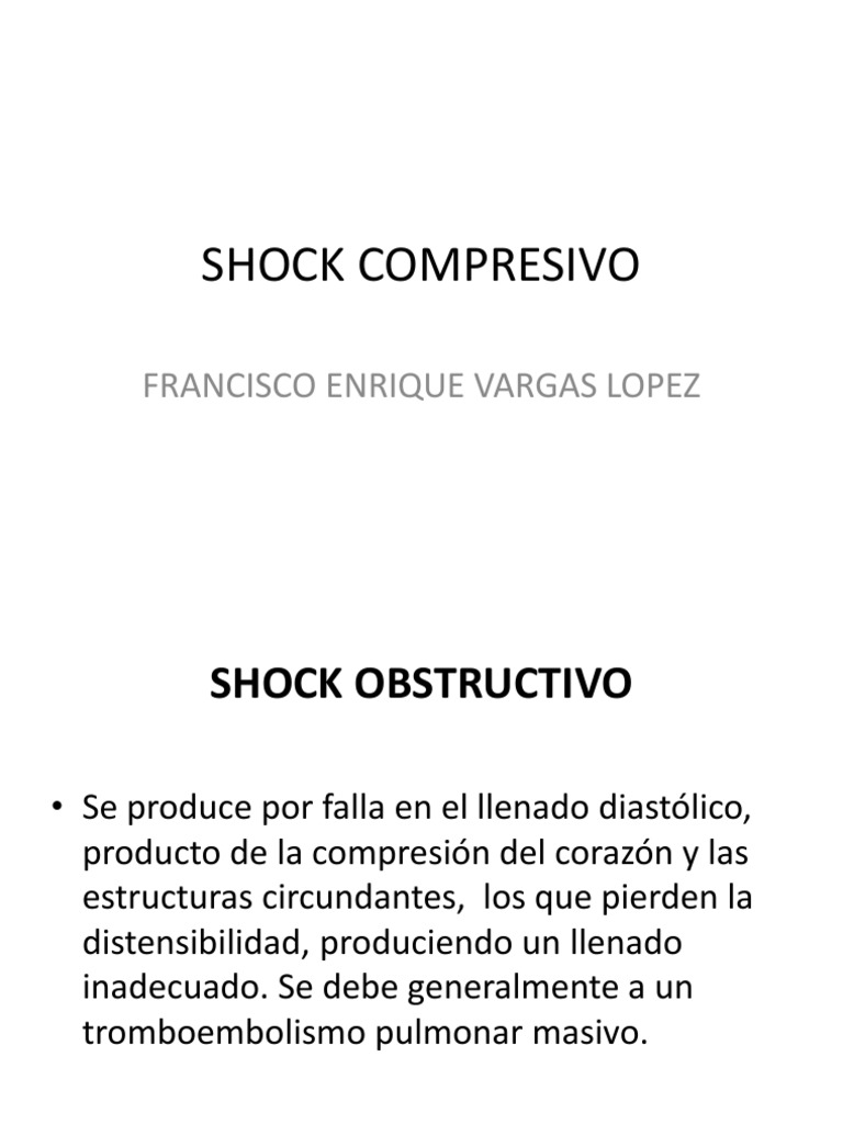 Shock Obstructivo: Causas y Tratamiento | PDF | Tecnología