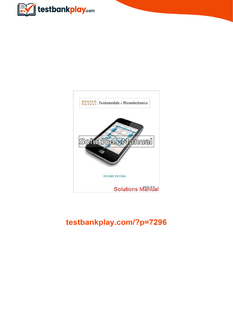 Fundamentals of Microelectronics 2nd Edition Razavi Solutions Manual ...