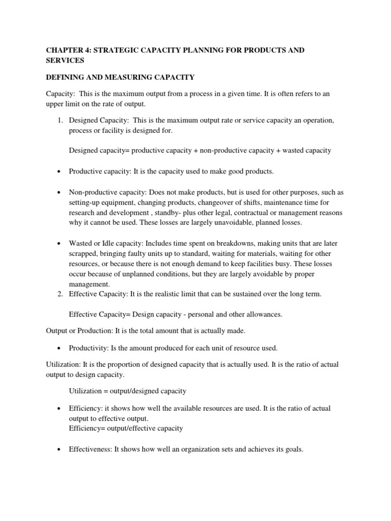 Defining and Measuring Capacity | PDF | Supply Chain | Business