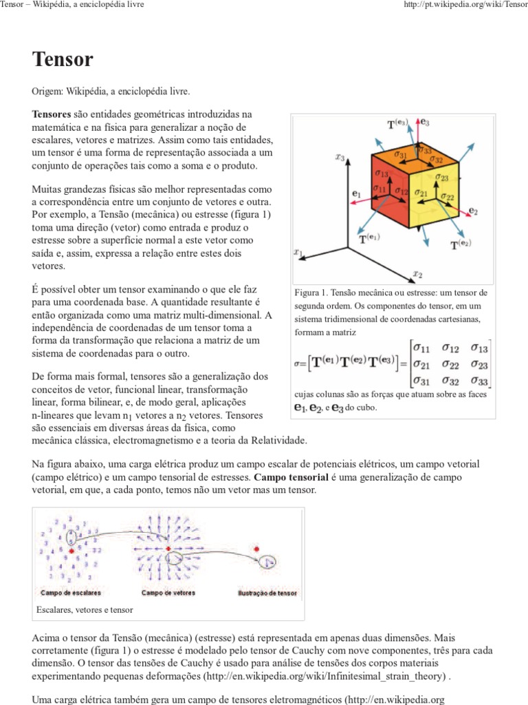 Tensor | Download grátis PDF | Tensor | Álgebra