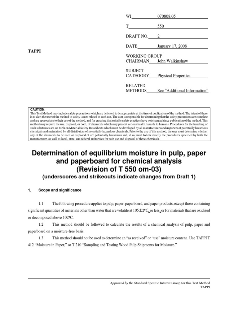 Tappi 550 | PDF | Paper | Paperboard