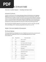 Beginner's French Language Study Guide | PDF