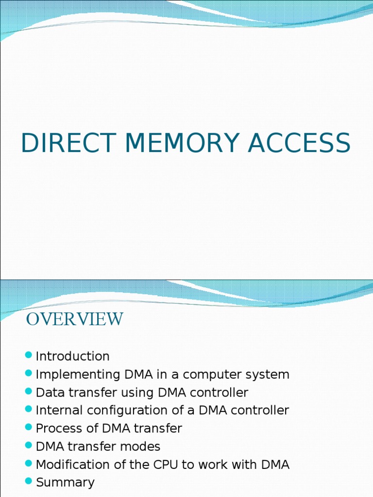 Direct Memory Access | PDF