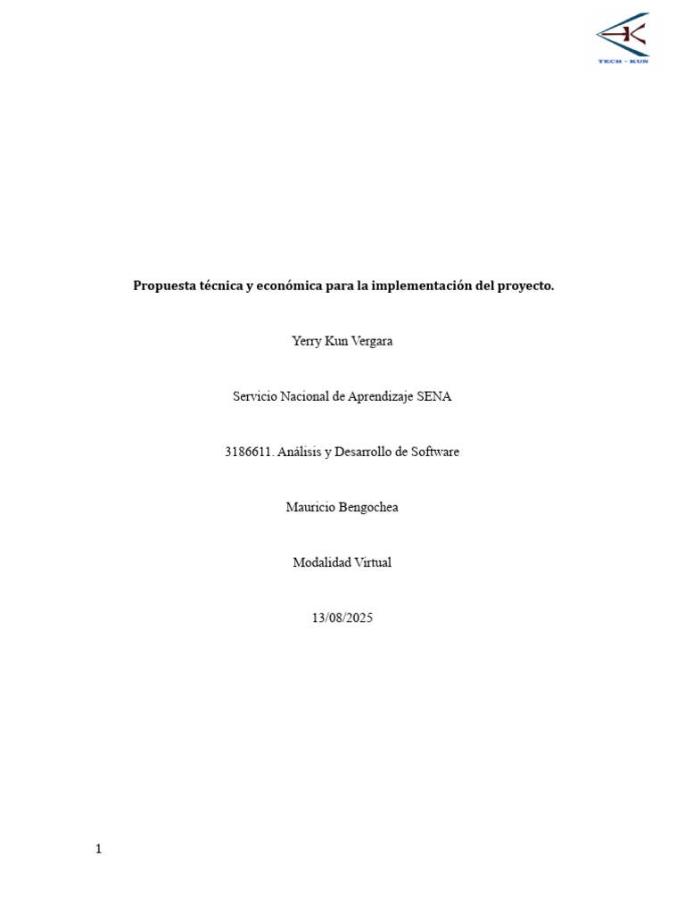 propuesta técnica y económica para la implementación del | PDF ...