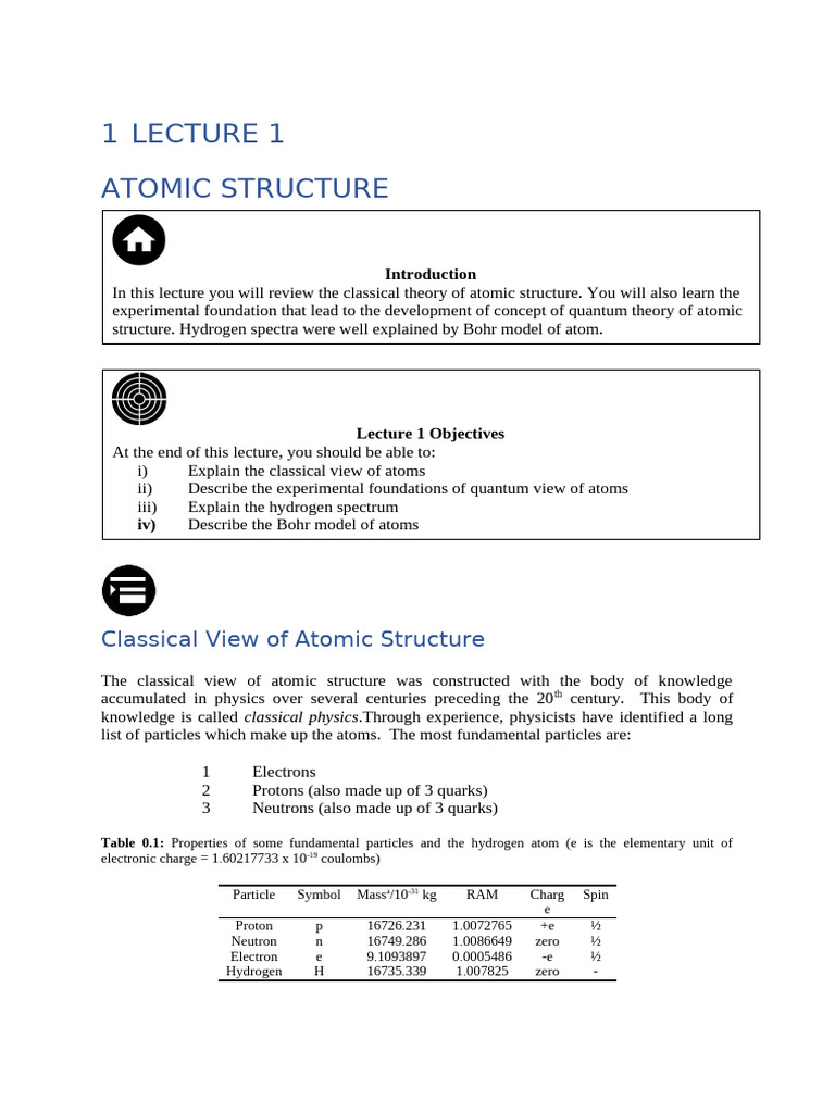 LECTURE 1 introduction & periodic table | PDF | Photoelectric Effect ...
