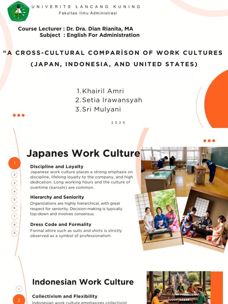 A Cross-cultural Comparison of Work Cultures | PDF