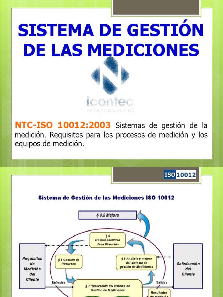 Presentacion Ntc-Iso 10012 | PDF | Metrología | Calibración