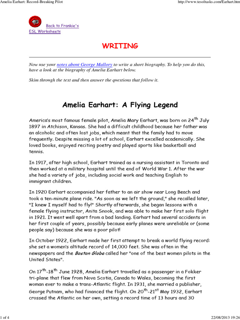Amelia Earhart Record-breaking Pilot | PDF | Aviation