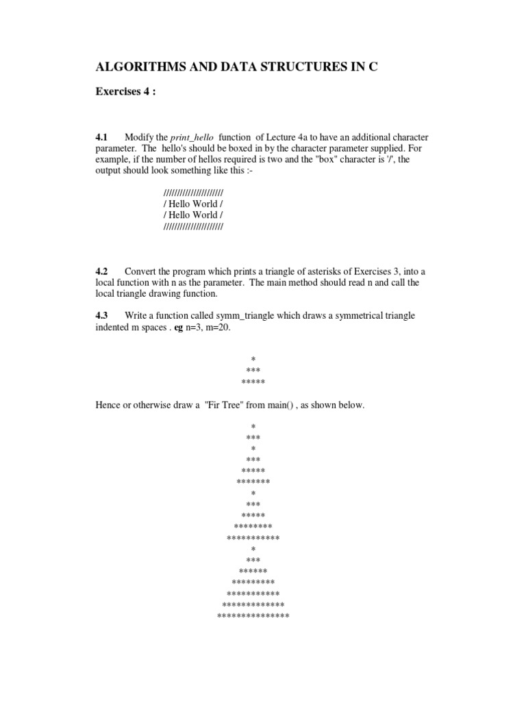 Exercises 4 | PDF | Function (Mathematics) | Parameter (Computer Programming)