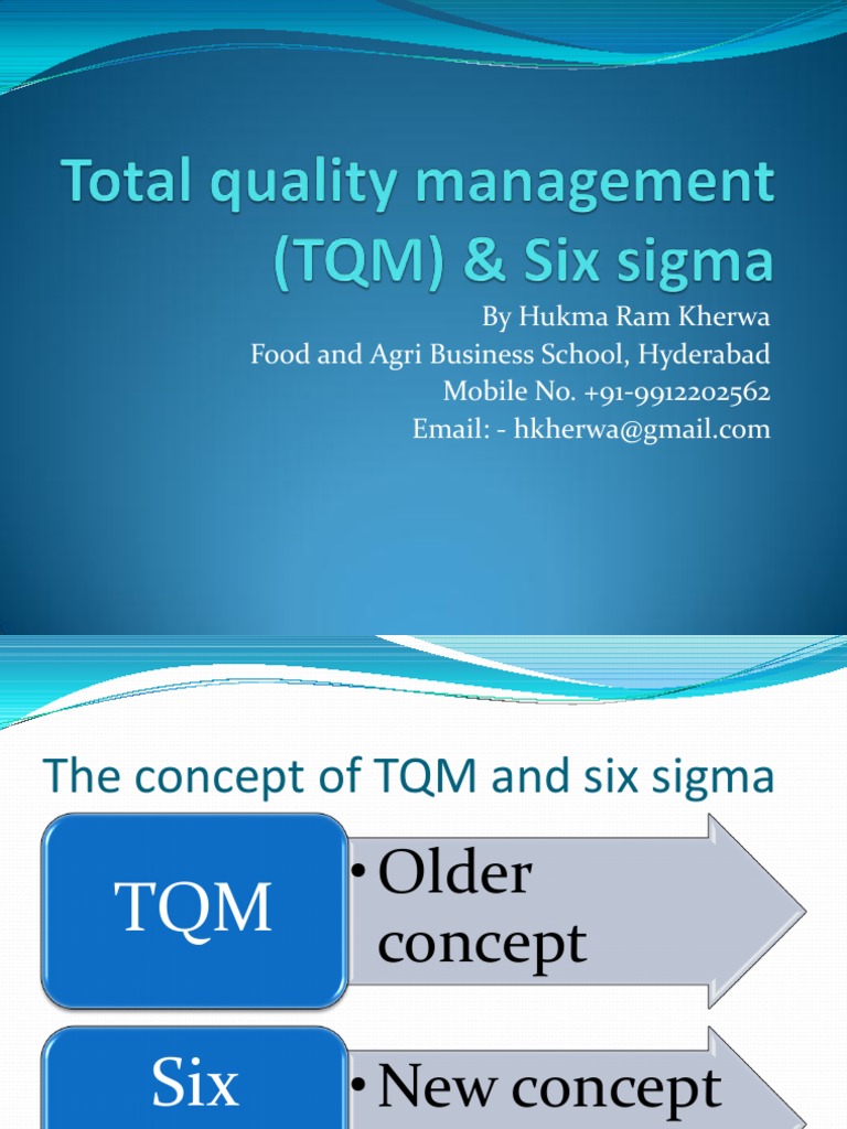 TQM & Six Sigma | PDF | Six Sigma | Business Process