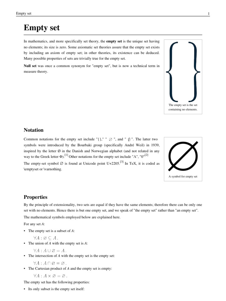 Empty Set Pdf Empty Set Logic 
