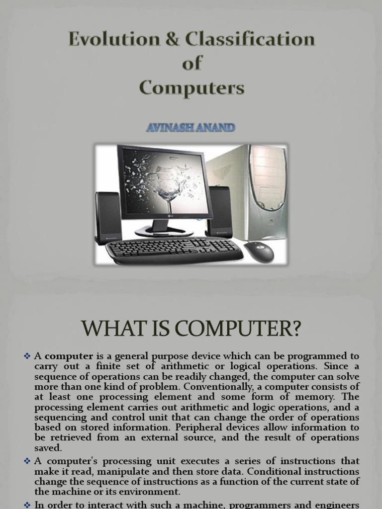 Evolution and Classification of Computers | PDF | Microcomputers | Supercomputer