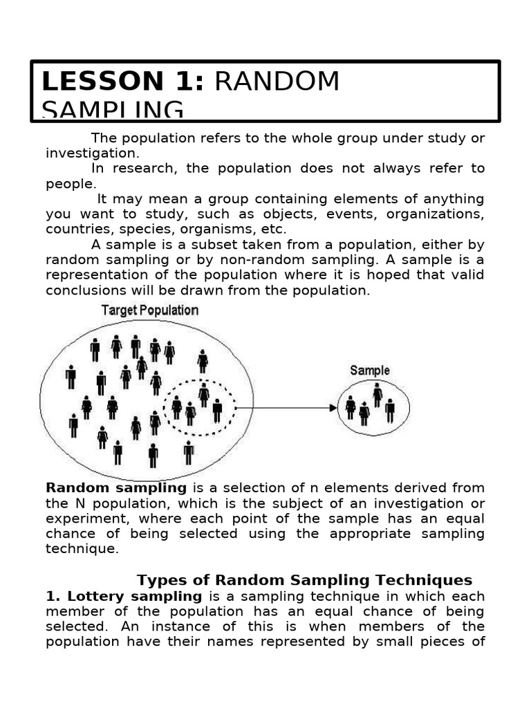 Random Sampling Student Handouts | PDF | Sampling (Statistics ...