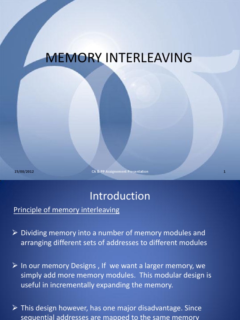 Interleaved Memory | Forward Error Correction | Modularity