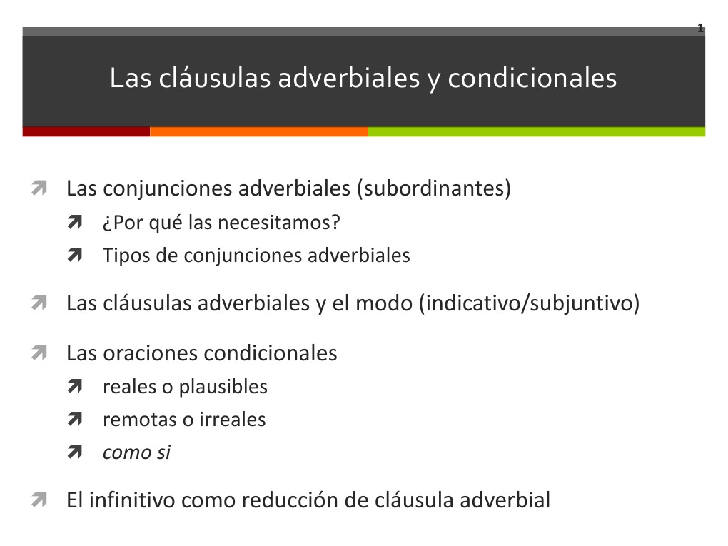 Clausulas Adverbiales y Condicionales | PDF | Oración (Lingüística ...