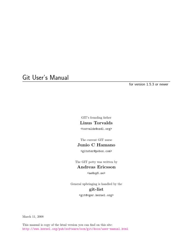 Git User Manual | PDF | Version Control | Digital Technology