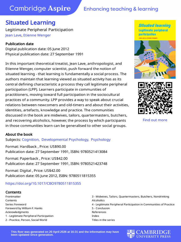 Situated Learning | PDF