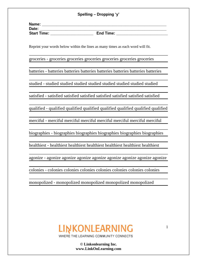 Spelling Unit 5 | PDF
