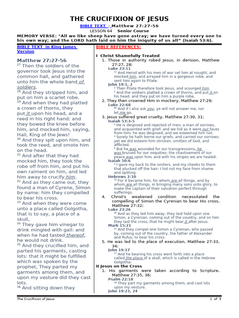 5_64s_the Crucifixion of Jesus | PDF | Jesus | Serpents In The Bible