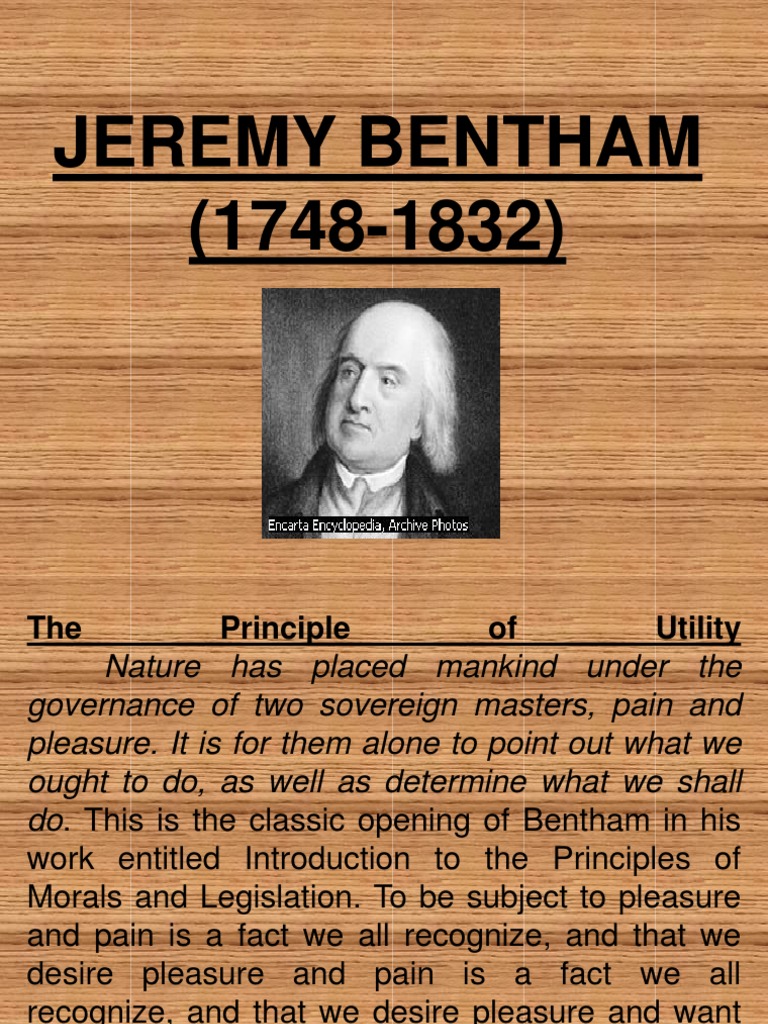 Jeremy Bentham | PDF | Suffering | Utilitarianism