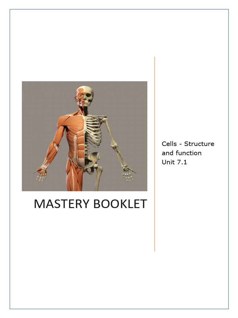 Mastery Booklet Cells -Structure and function 7.1 | PDF | Cell (Biology ...