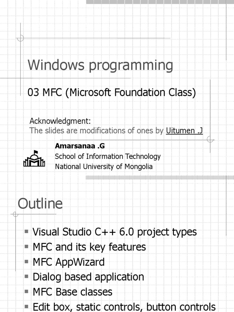 MFC Programming with Visual Studio C++ | PDF | Microsoft Visual Studio ...