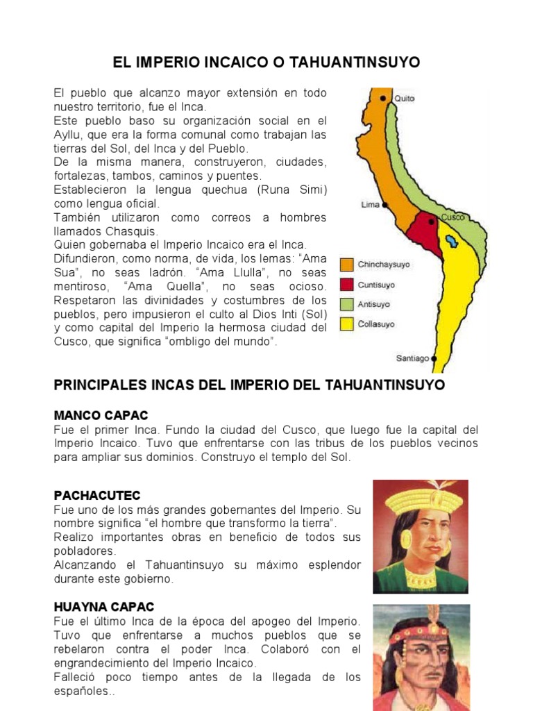Resumen del Imperio Incaico | PDF | Historia