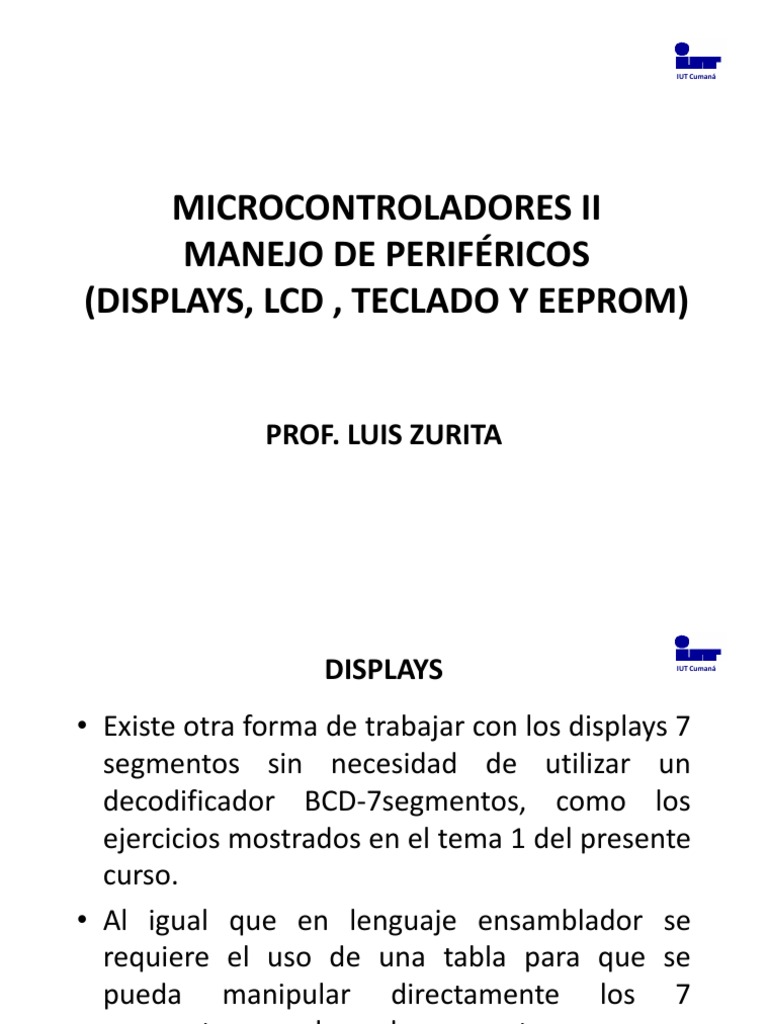 Manejo de Perifericos para Microcontroladores | PDF | Microcontrolador | Lenguaje de programación