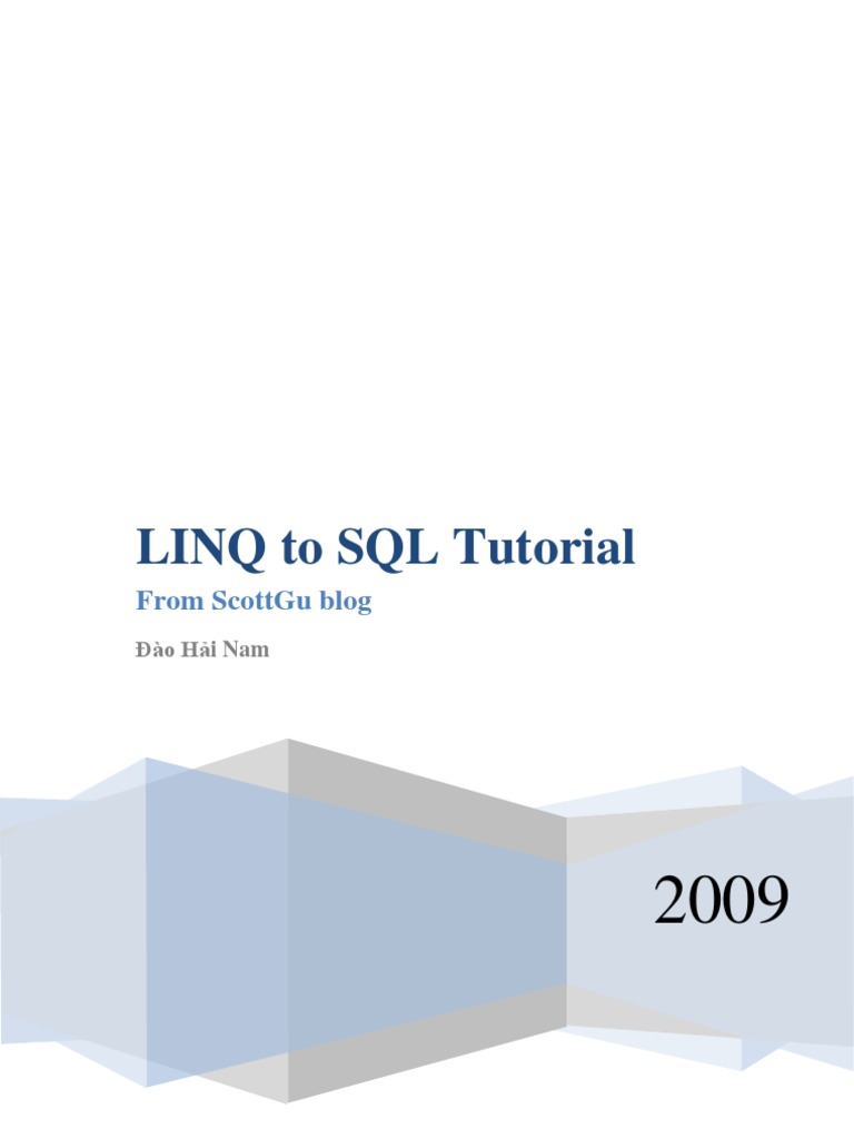 LINQ To SQL-Tutorial-Can Ban | PDF