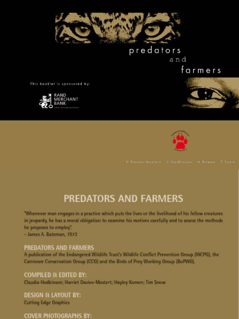 Predators and Farmers Book | PDF | Predation | Leopard
