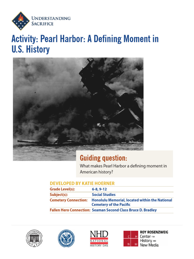 Pearl Harbor a defining moment in US history- Lesson Plan | PDF ...