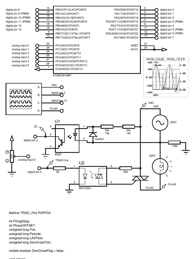 Phase Control (Dimmer) Using Arduino | PDF