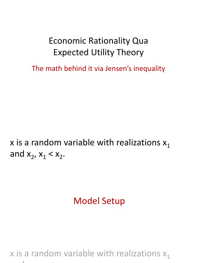 Expected Utility and Jensen S Inequality | PDF | Risk Aversion | Applied Mathematics