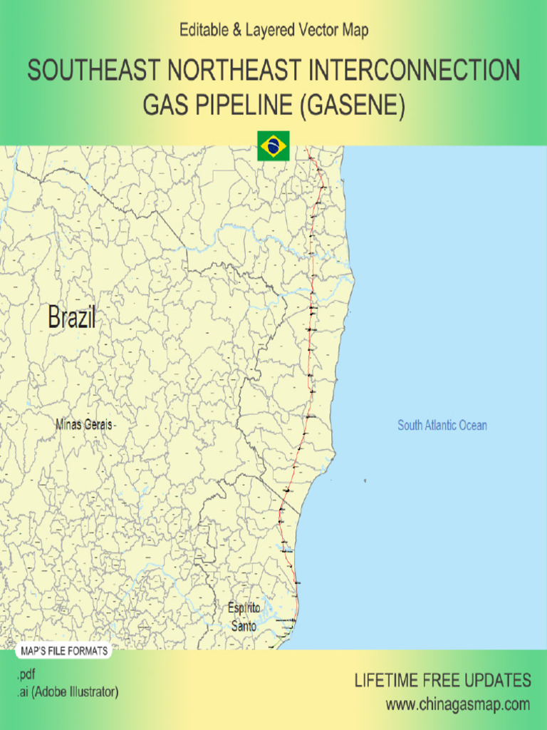 Southeast Northeast Interconnection Gas Pipeline (GASENE) Map | PDF