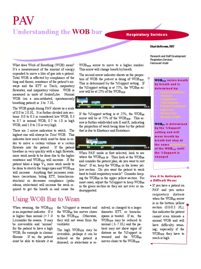 Understanding Work of Breathing (WOB) | PDF | Breathing | Respiratory Tract