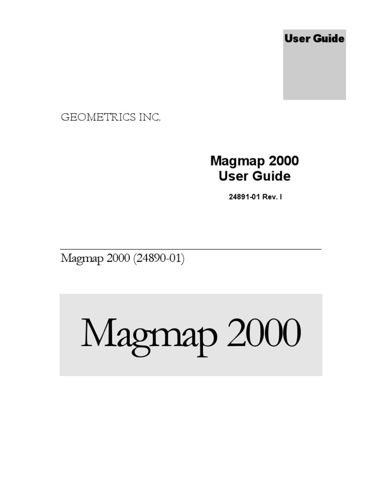 Mag Map 2000 Manual | PDF | Command Line Interface | File Format