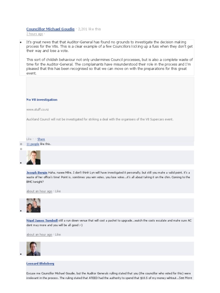 Councillor Michael Goudie | PDF | Government